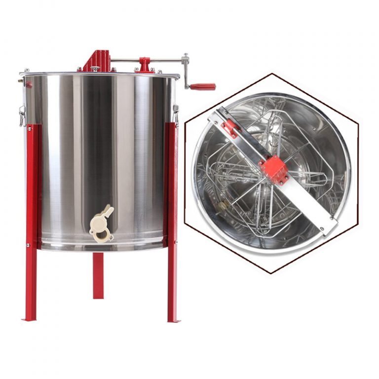4 Frame Stainless Steel Manual Honey Extractor - Ango Apiculture